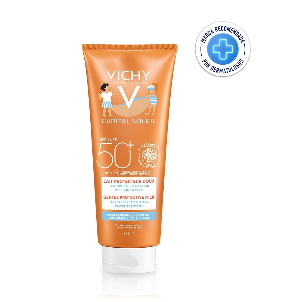 Vichy Protector Solar Ideal Soleil FPS 50 Leche x 300 mL | Farmacias ...