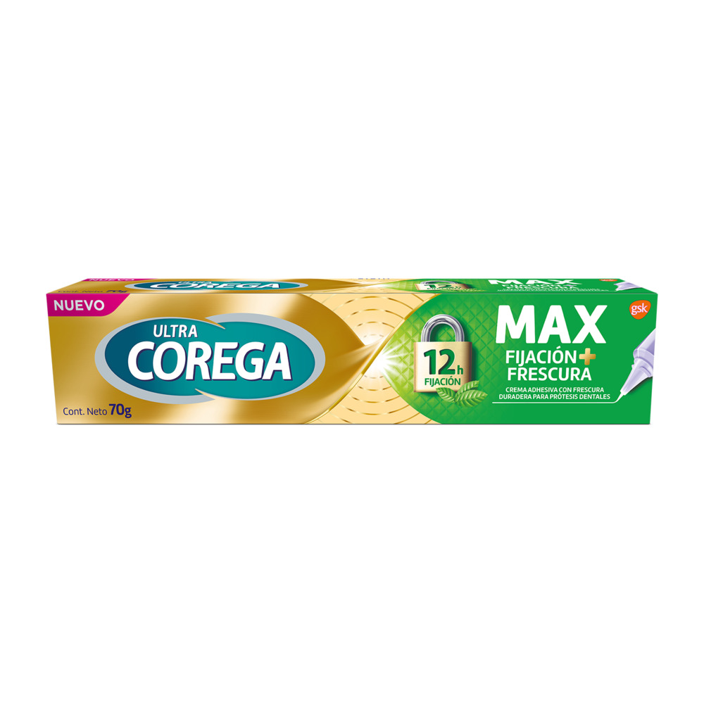 Adhesivo Corega Ultra Protesis Dentales Max Fijación Frescura 70 g ...