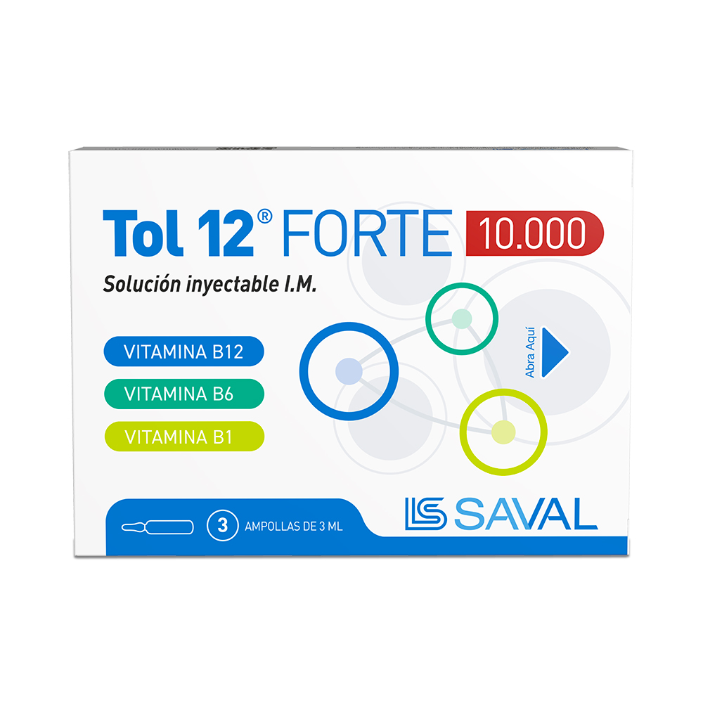 Tol 12 Forte 10000 UI x 3 Ampollas Solución Inyectable | Farmacias Ahumada