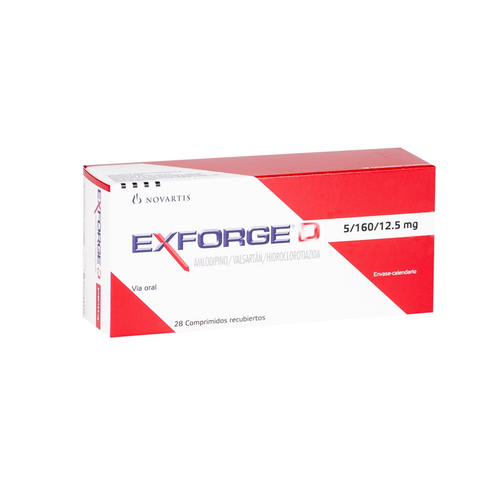 Exforge-D 5 mg/160 mg/12.5 mg 28 Comprimidos Recubiertos | Farmacias ...