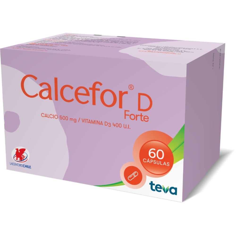 Calcefor D Forte x 60 Cápsulas | Farmacias Ahumada