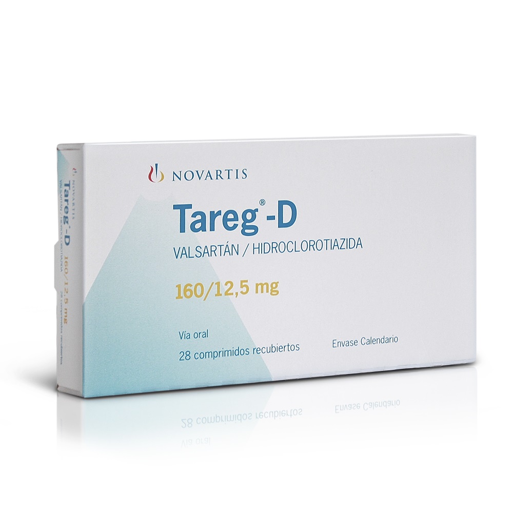 Tareg-D 160 mg/12.5 mg x 28 Comprimidos Recubiertos | Farmacias Ahumada