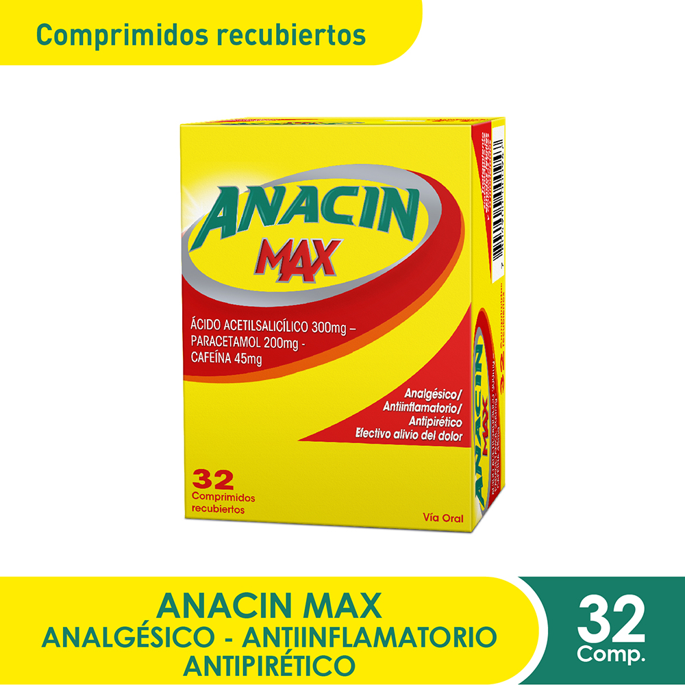Anacin Max X 32 Comprimidos Recubiertos | Farmacias Ahumada