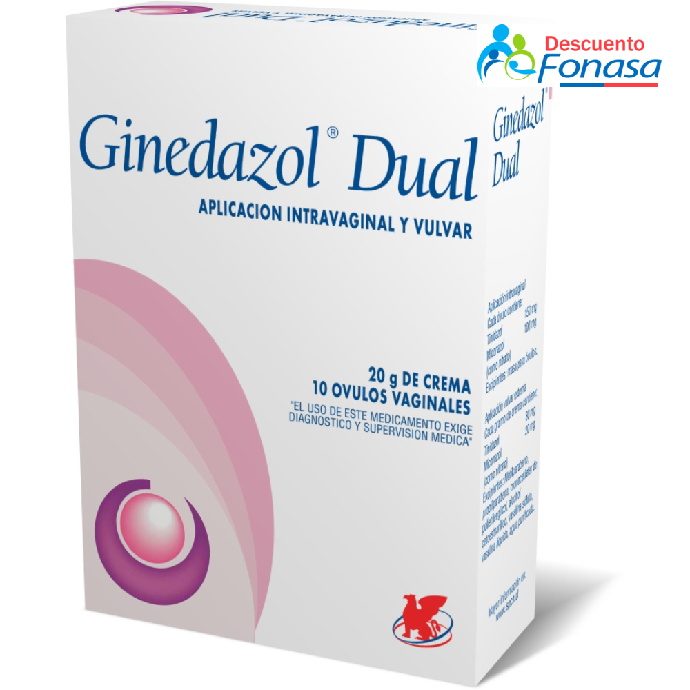 Ginedazol Dual 10 Óvulos y 20g Crema