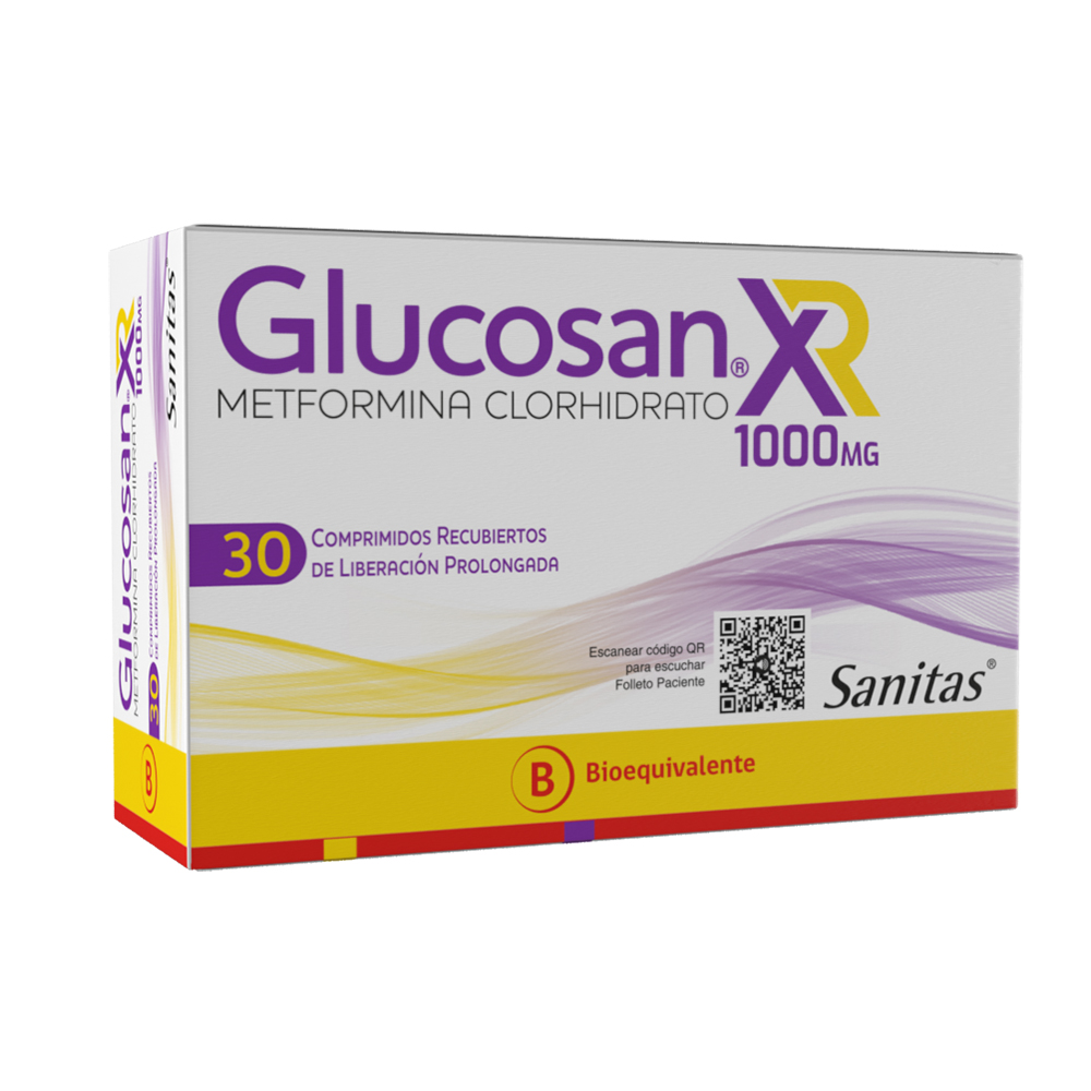Glucosan XR 1000 mg x 30 Comprimidos Recubiertos de Liberación ...
