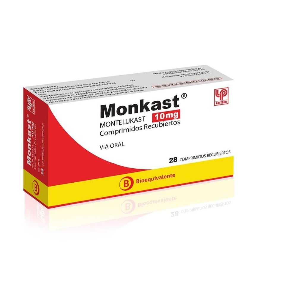 Monkast 10 mg x 28 Comprimidos Recubiertos | Farmacias Ahumada