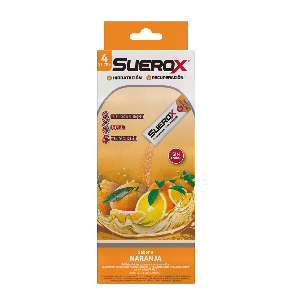 Sticks Sabor Naranja Sin Azúcar (4 sticks) | Farmacias Ahumada