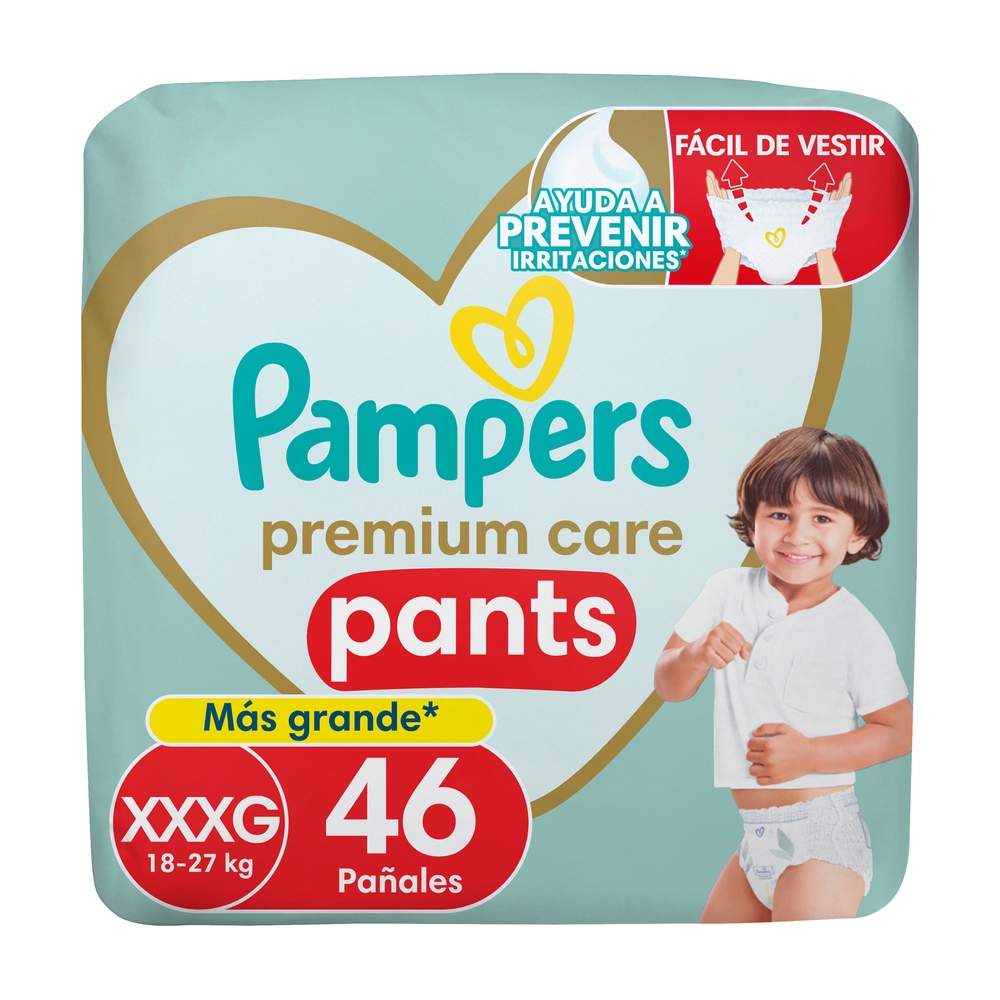 Pañales Pampers Pants Premium Care XXXG 46 un | Farmacias Ahumada