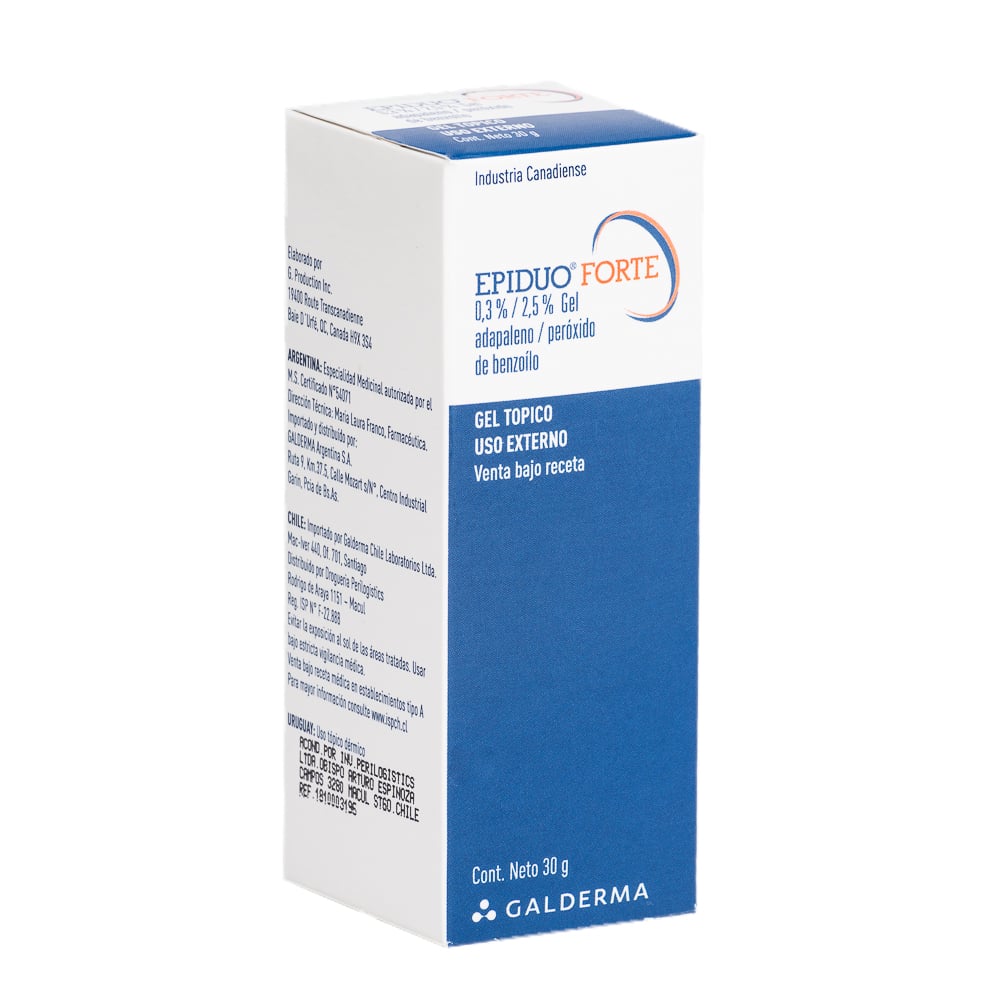 Epiduo Forte 0,3 %/2,5 % x 30 g Gel Tópico | Farmacias Ahumada
