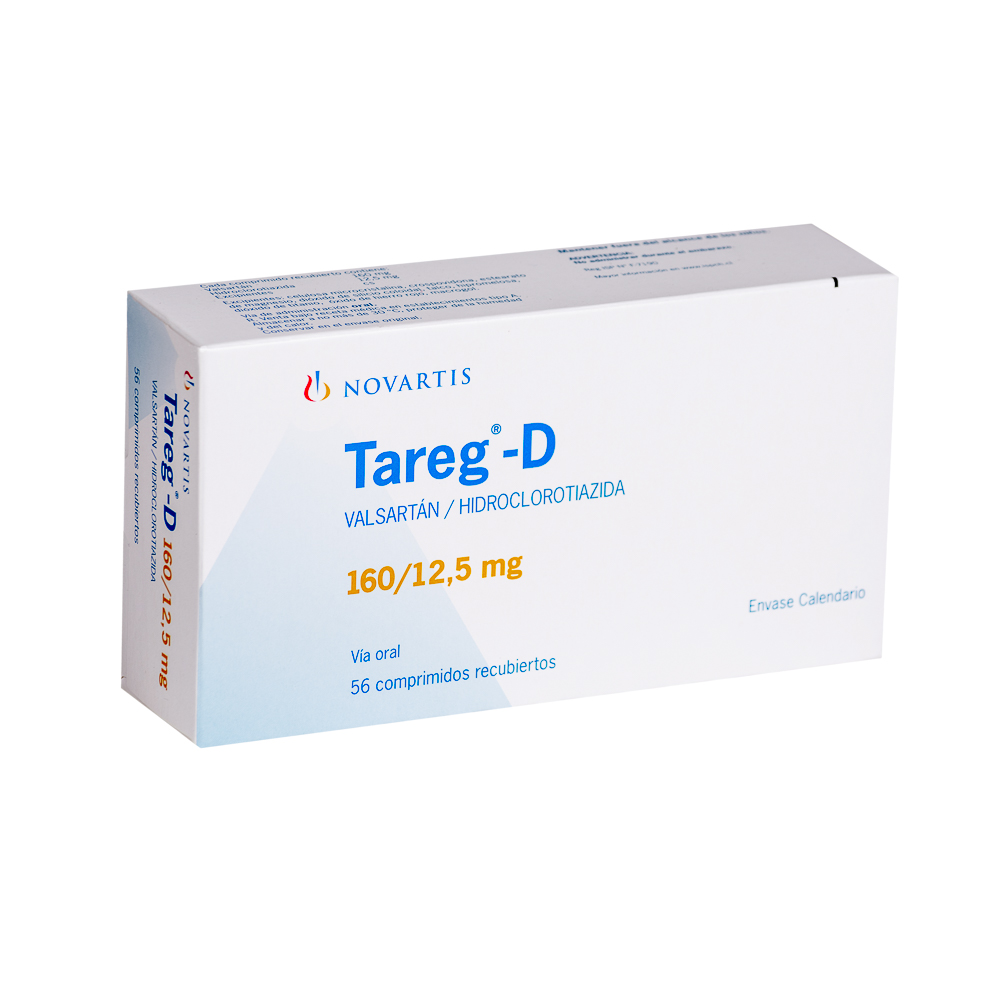 Tareg-D 160 mg/12.5 mg x 56 Comprimidos Recubiertos | Farmacias Ahumada