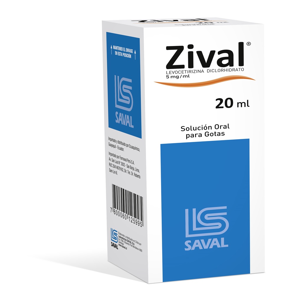 Zival 5 mg/mL x 20 mL Solución Oral Para Gotas | Farmacias Ahumada
