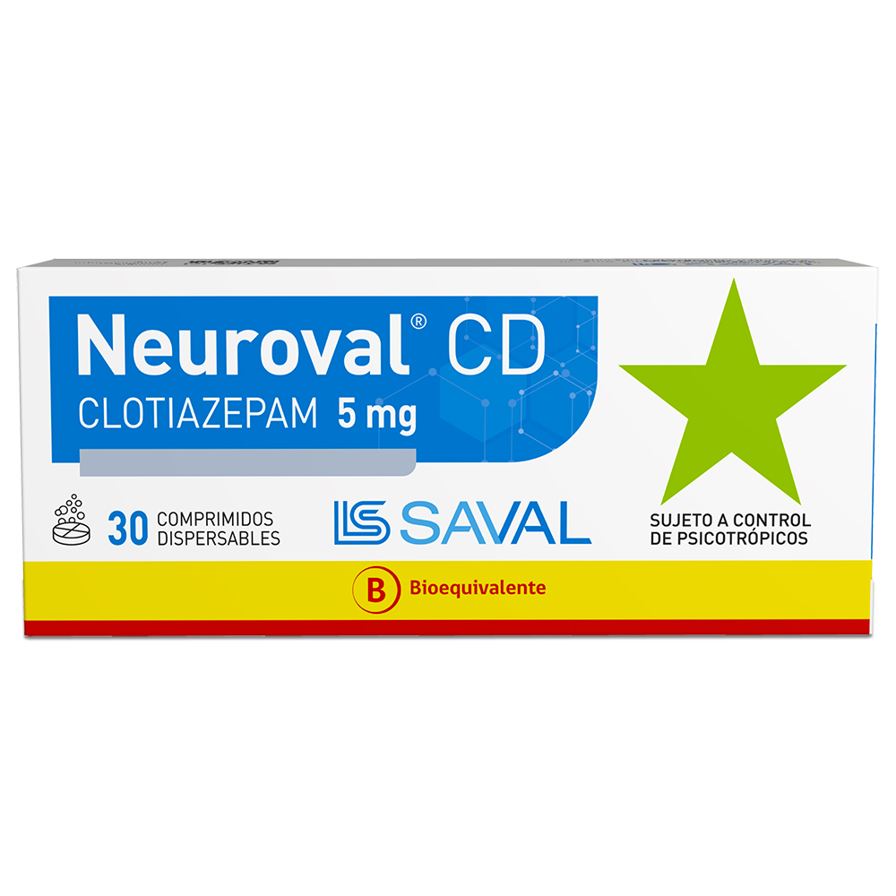 Neuroval Cd 5 mg Caja 30 Comp. Dispersables | Farmacias Ahumada