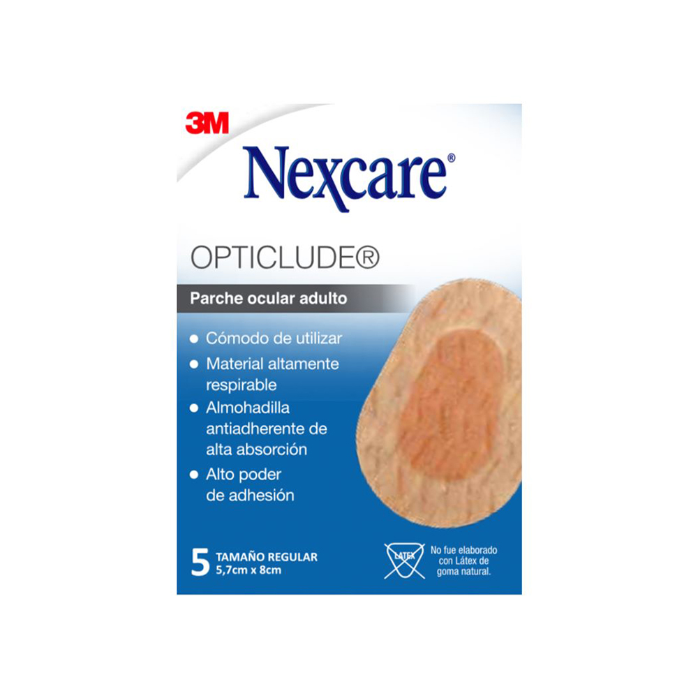 Nexcare¿ Parche Ocular Opticlude Adulto, 5 un | Farmacias Ahumada