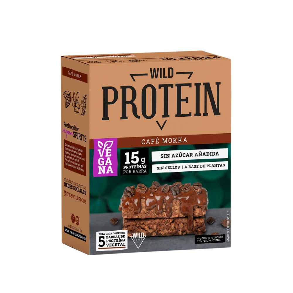 Wild Protein Vegan Cafe Mokka 5un X 45g | Farmacias Ahumada