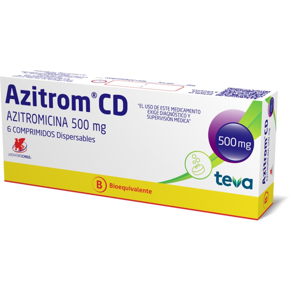 Azitrom 500 mg Caja 6 Comp. Dispersables | Farmacias Ahumada