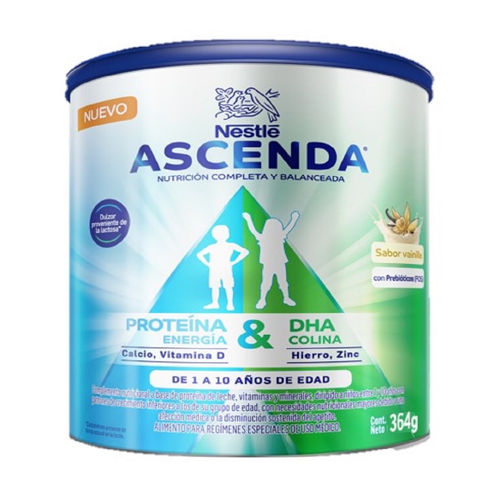 Suplemento Ascenda Sabor Vainilla 364G | Farmacias Ahumada