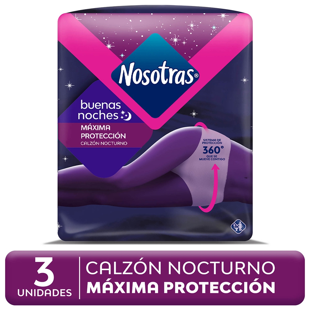 Calzón nocturno Nosotras Talla M 3un