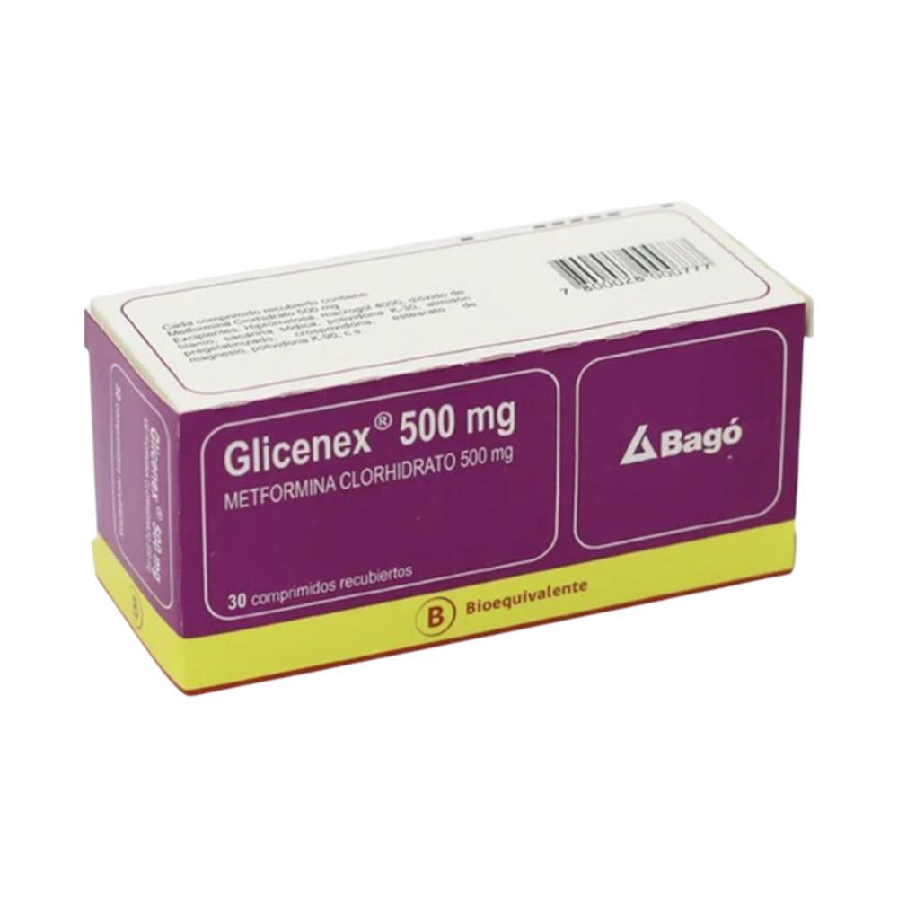 Glicenex 500 mg x 30 Comprimidos Recubiertos | Farmacias Ahumada