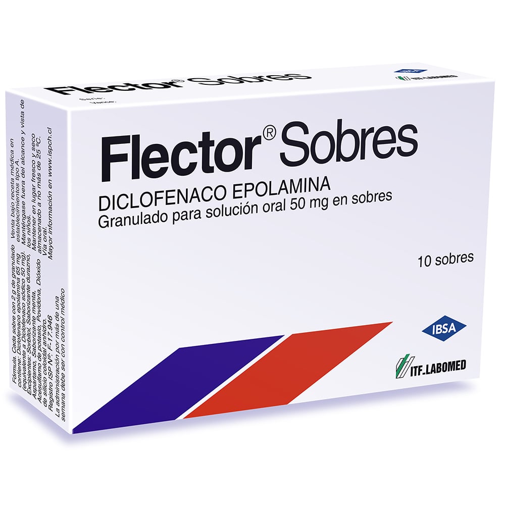 Flector 50 mg x 10 Sobres Polvo Granulado Para Solucion Oral ...