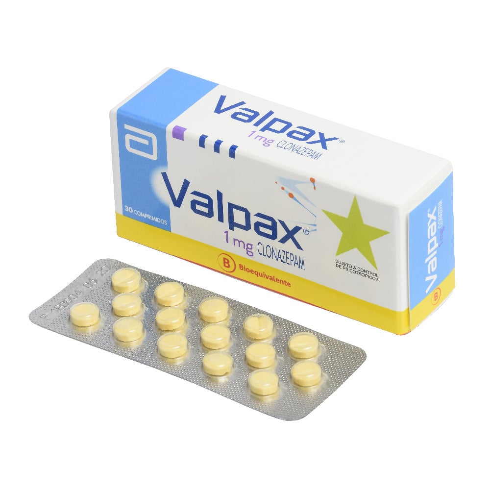 Valpax 1 mg Caja 30 Comp. | Farmacias Ahumada