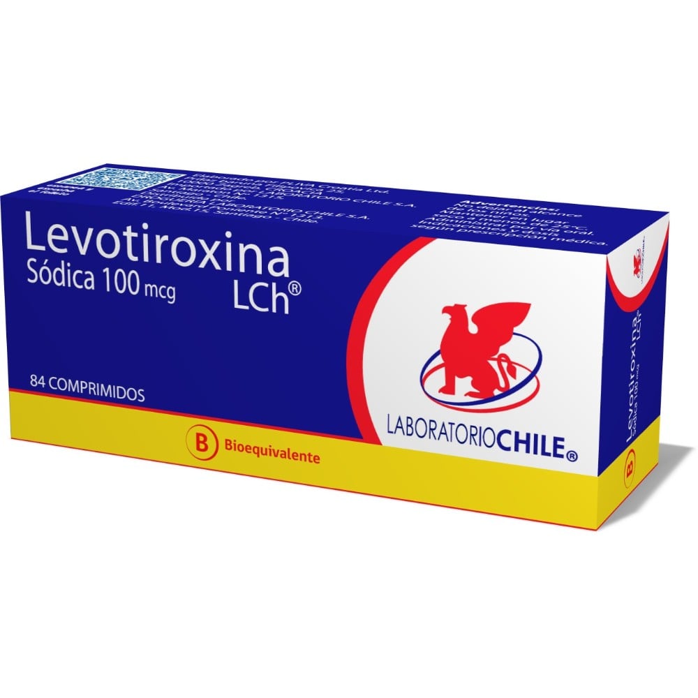 Levotiroxina 100 mcg Caja 84 Comp. CHILE | Farmacias Ahumada