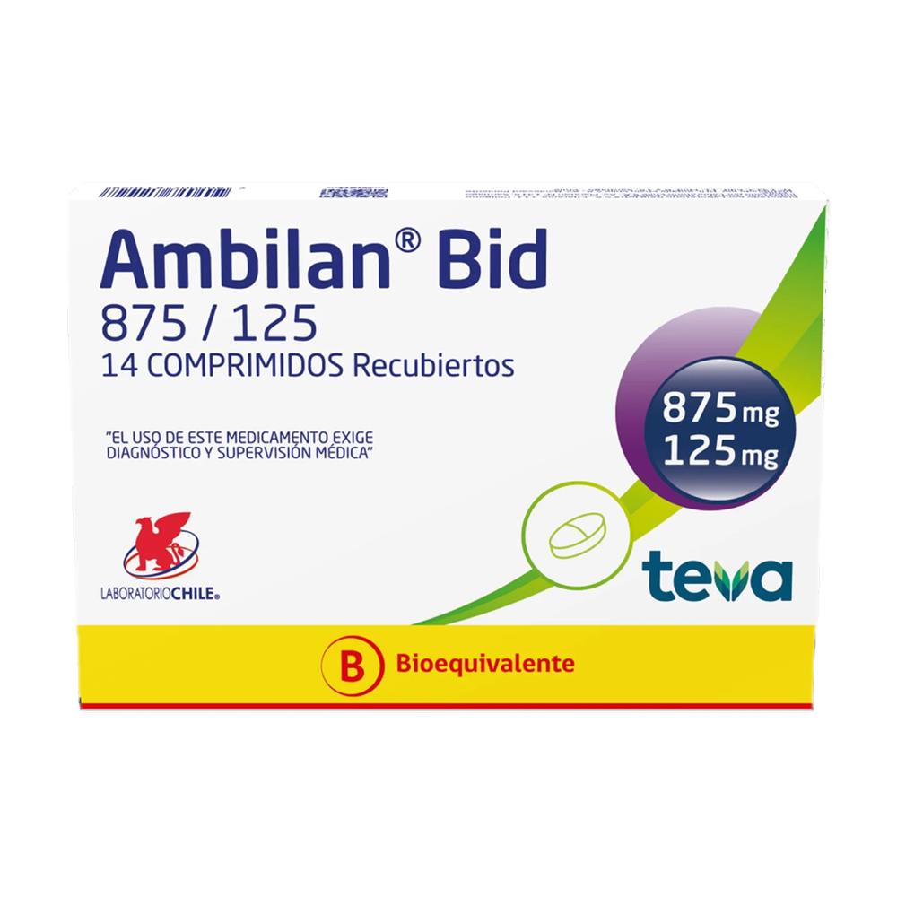 Ambilan Bid 875/125 14 Comprimidos Recubiertos | Farmacias Ahumada