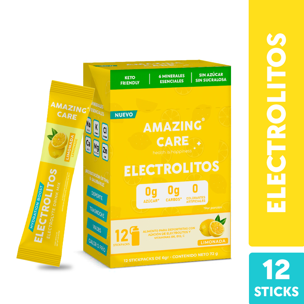 Amazing Care Limonada Sticks 72 Gr | Farmacias Ahumada