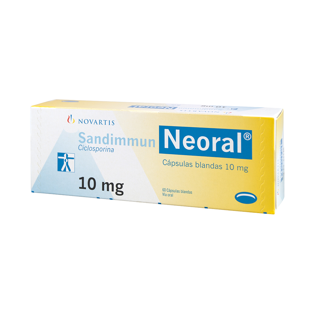 Sandimmun Neoral 10 mg x 60 Cápsulas Blandas | Farmacias Ahumada