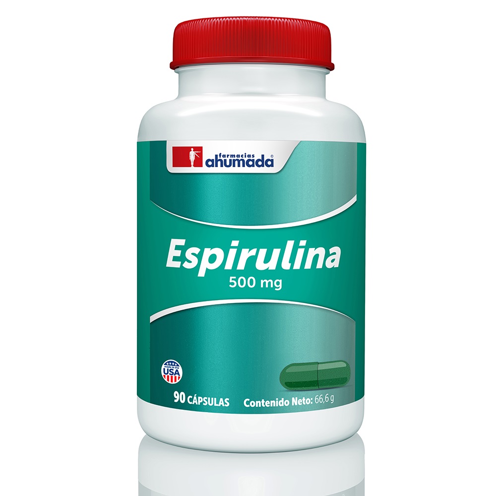 Espirulina 500 Mg 90 Cápsulas | Farmacias Ahumada