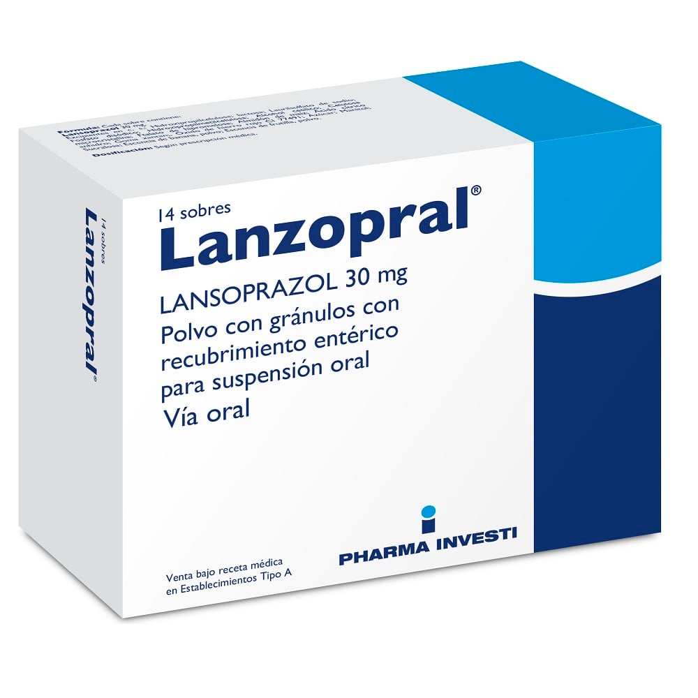 Lanzopral 30 mg x 14 Sobres Polvo Con Gránulos Con Recubrimiento ...