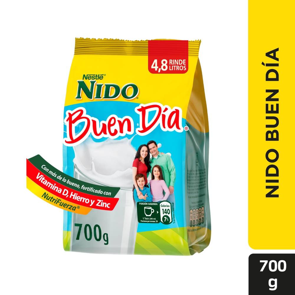Bebida Láctea Nido Buen Día Semidescremada 700g | Farmacias Ahumada