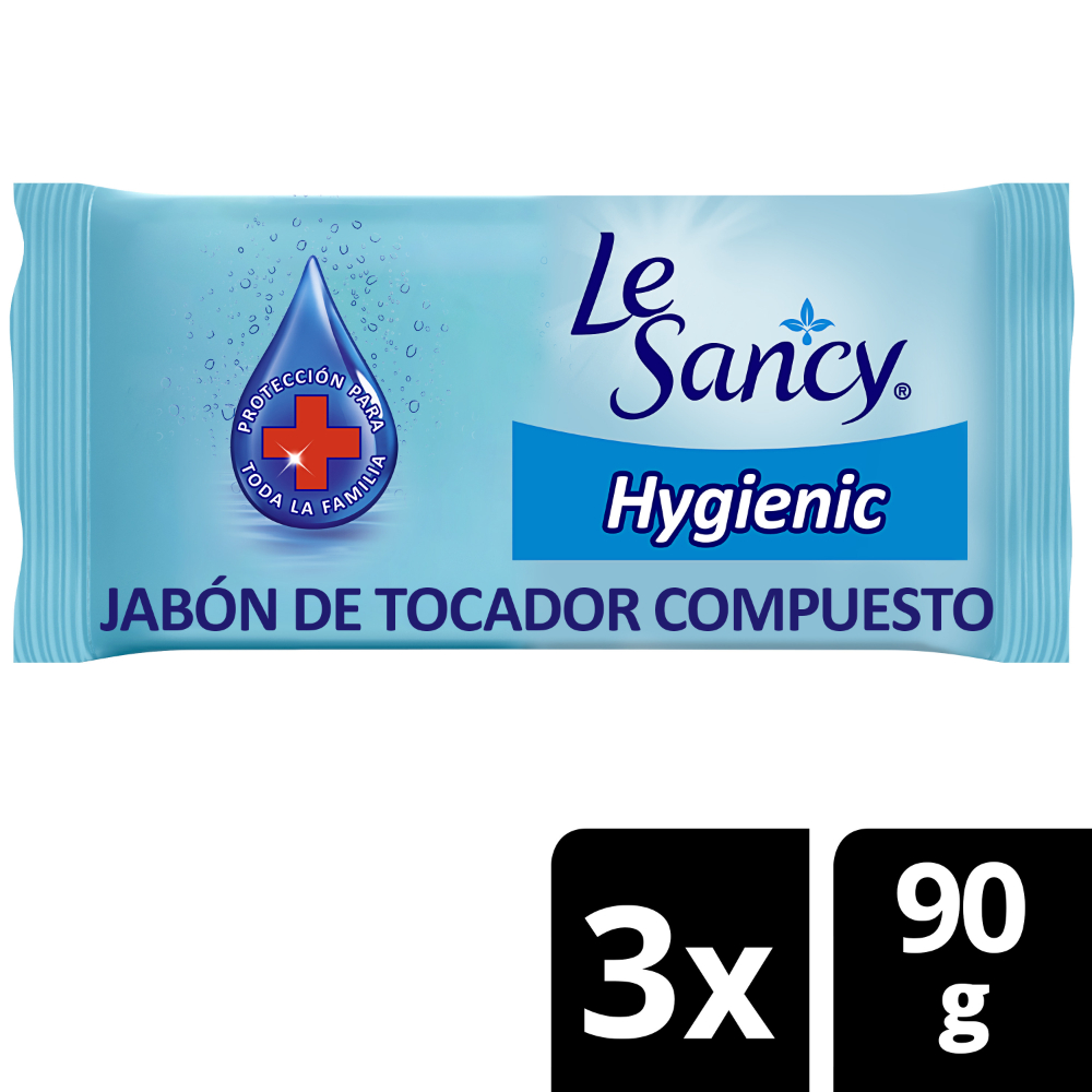 Le Sancy Jabón barra Hygienic 3unid. de 90gr | Farmacias Ahumada