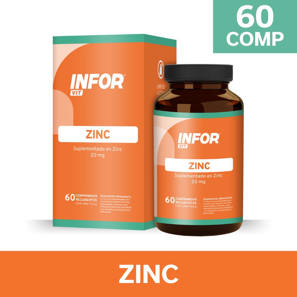 Infor Vit Zinc 60 Comp Rec | Farmacias Ahumada