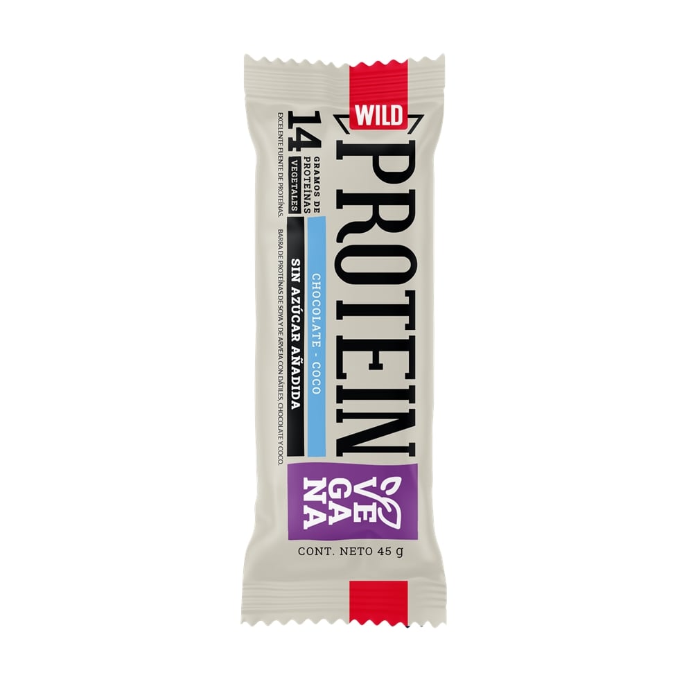 Wild Protein Vegan Choco-Coco 45g | Farmacias Ahumada
