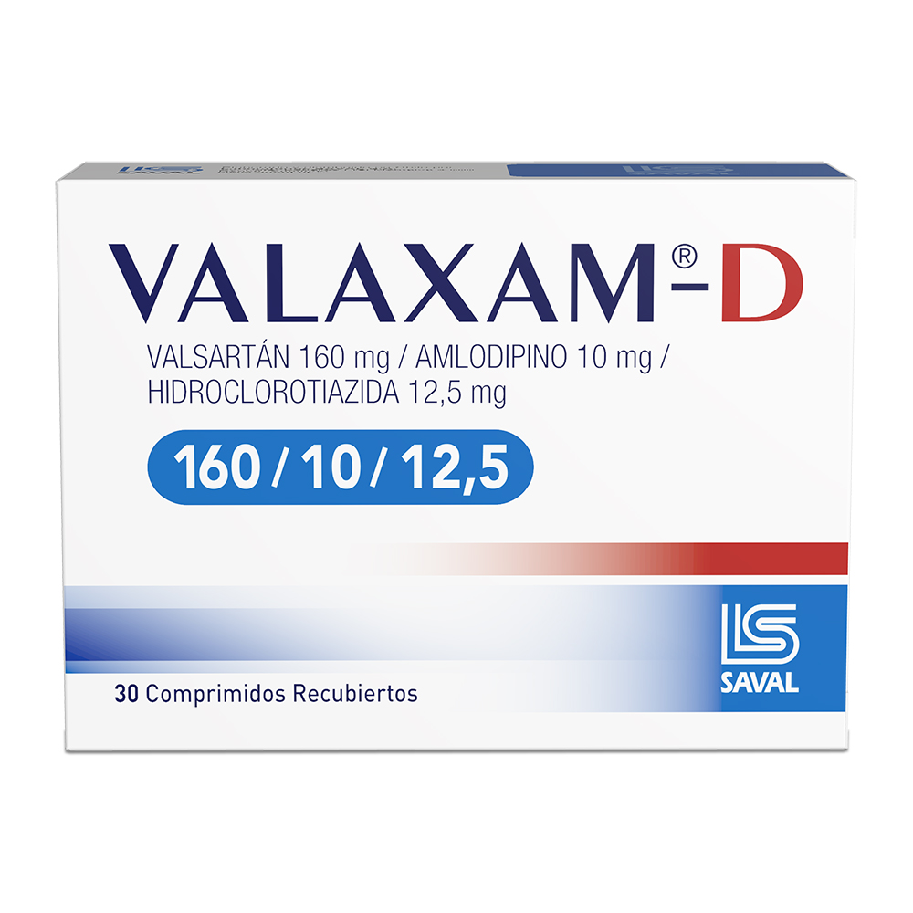 Valaxam-D 160 mg/10 mg/12.5 mg x 30 Comprimidos Recubiertos | Farmacias ...
