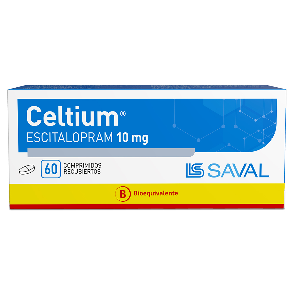 CELTIUM Escitalopram 10 mg 60 comprimidos | Farmacias Ahumada