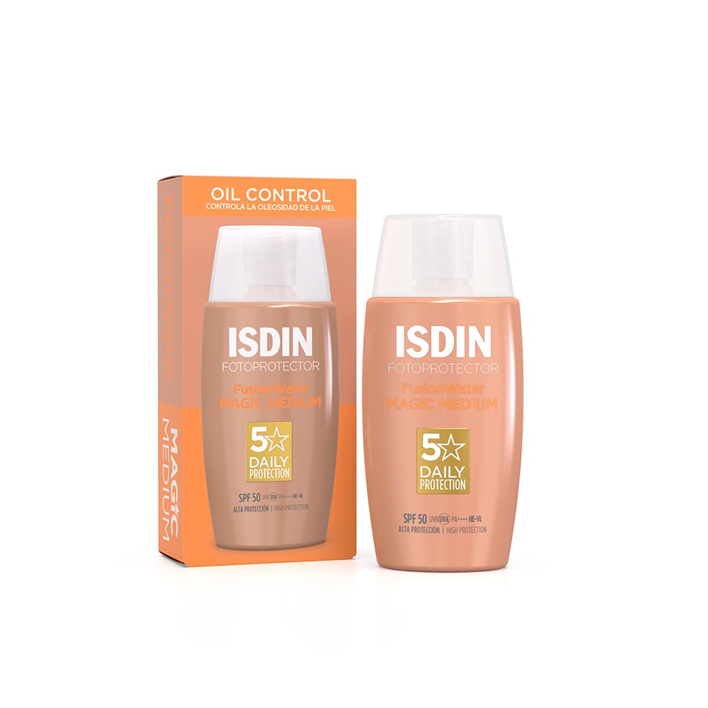 Protector Solar Isdin Fusion Water Magic Color Medium SPF50 50 mL ...