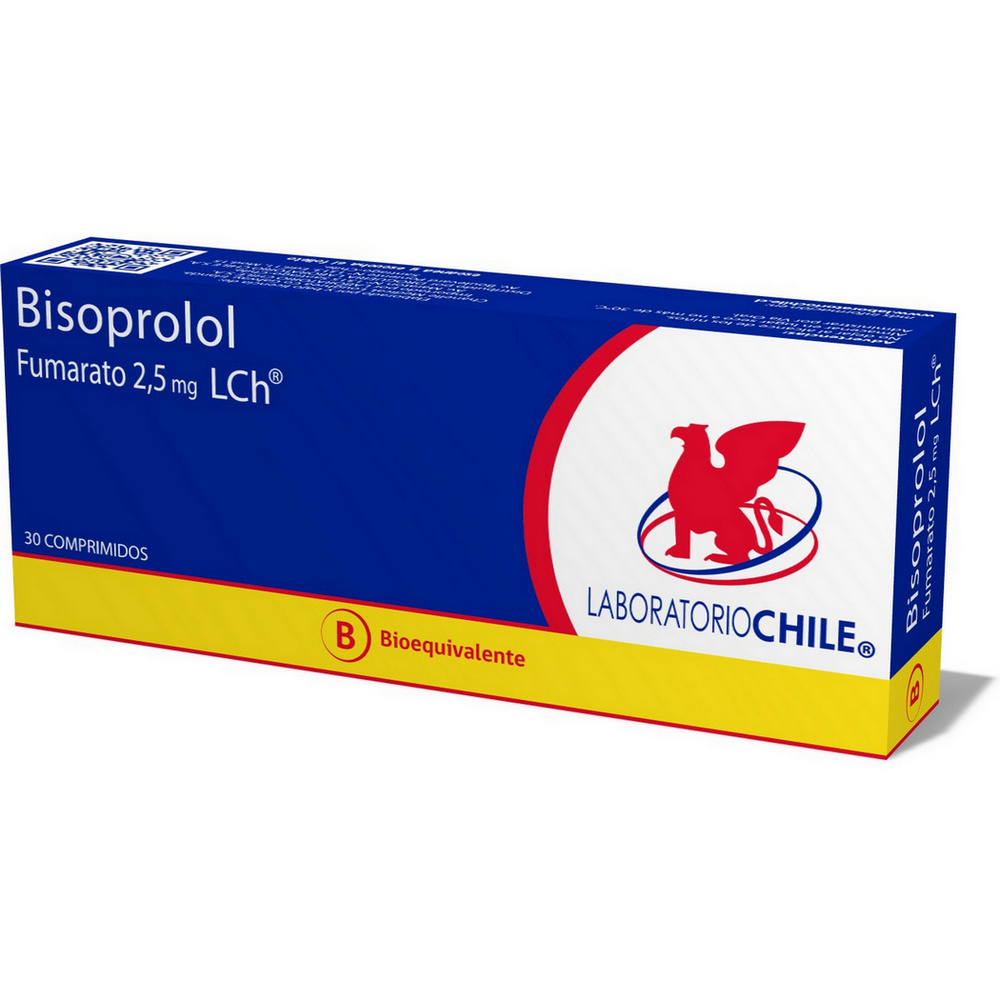 Bisoprolol 2.5 mg x 30 Comprimidos CHILE | Farmacias Ahumada