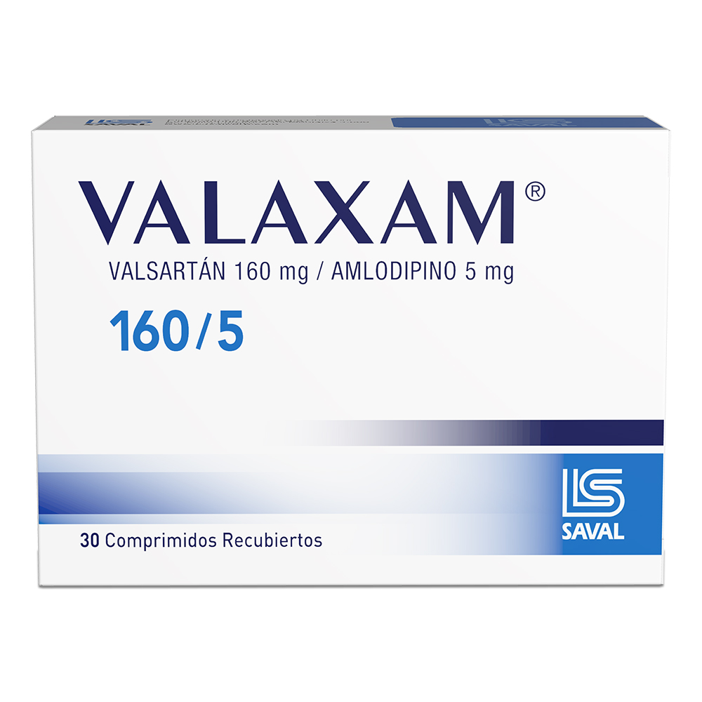 Valaxam 160 mg/5 mg x 30 Comprimidos Recubiertos | Farmacias Ahumada