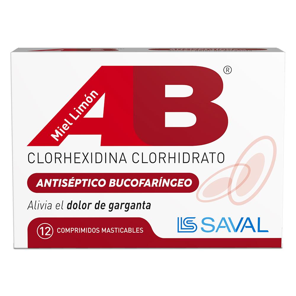 Antiséptico Bucal AB 5 mg 12 Comprimidos Masticables | Farmacias Ahumada