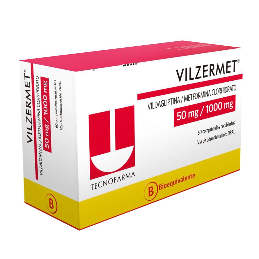 Vilzermet 50 mg/1000 mg x 60 Comprimidos | Farmacias Ahumada