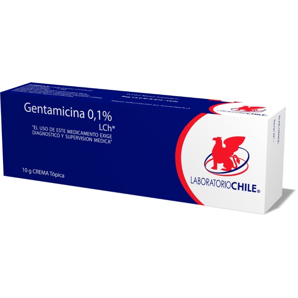 Gentamicina 0.1 % x 10 g Crema Tópica CHILE | Farmacias Ahumada