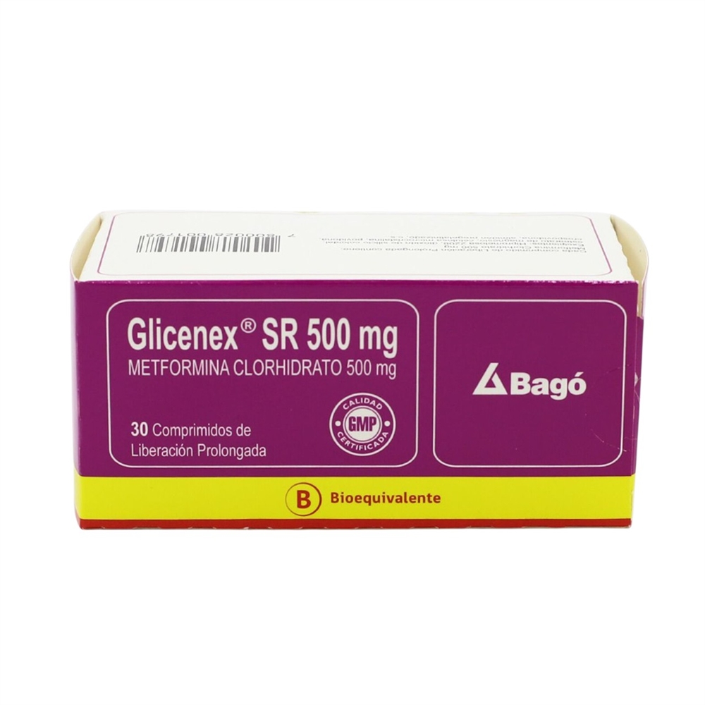 Glicenex SR 500 mg x 30 Comprimidos de Liberación Prolongada ...