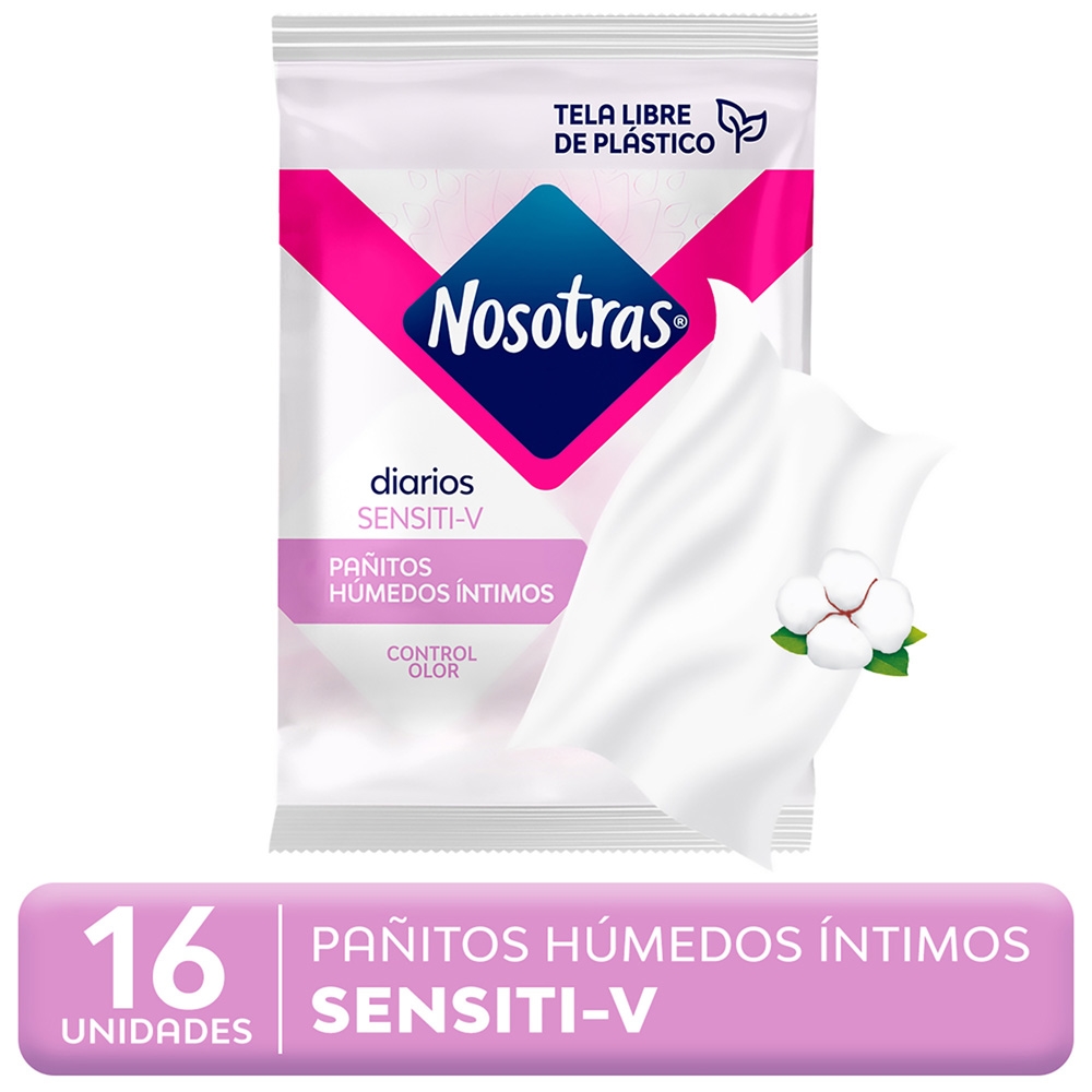 Nosotras Toallitas Humedas Intima Fómula Sensiti-V x 16 Unidades ...