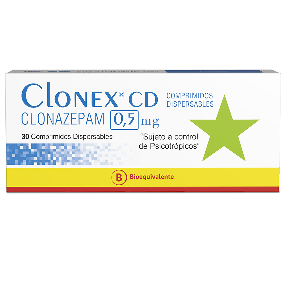 CLONEX CD Clonazepam 0,5 mg 30 comprimidos dispersables | Farmacias Ahumada