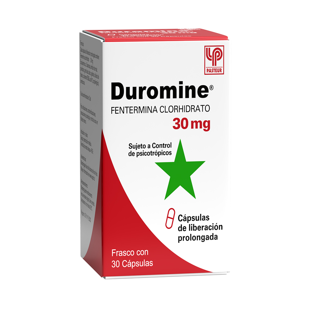 Duromine 30 mg x 30 Capsulas de Liberación Prolongada | Farmacias Ahumada
