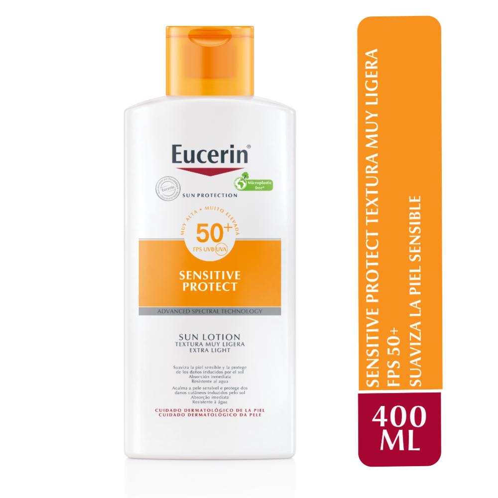 Protector Solar Eucerin Sensitive Protect Extra Light FPS50+ 400 mL | Farmacias Ahumada