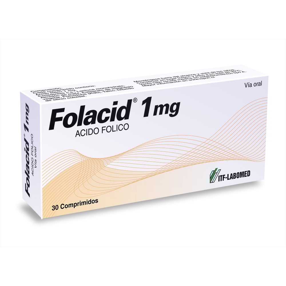 Folacid 1 mg x 30 Comprimidos | Farmacias Ahumada