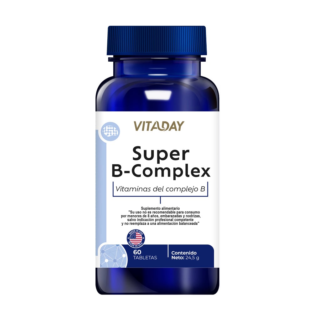 Super B-Complex Vitaday 60 Cápsulas | Farmacias Ahumada