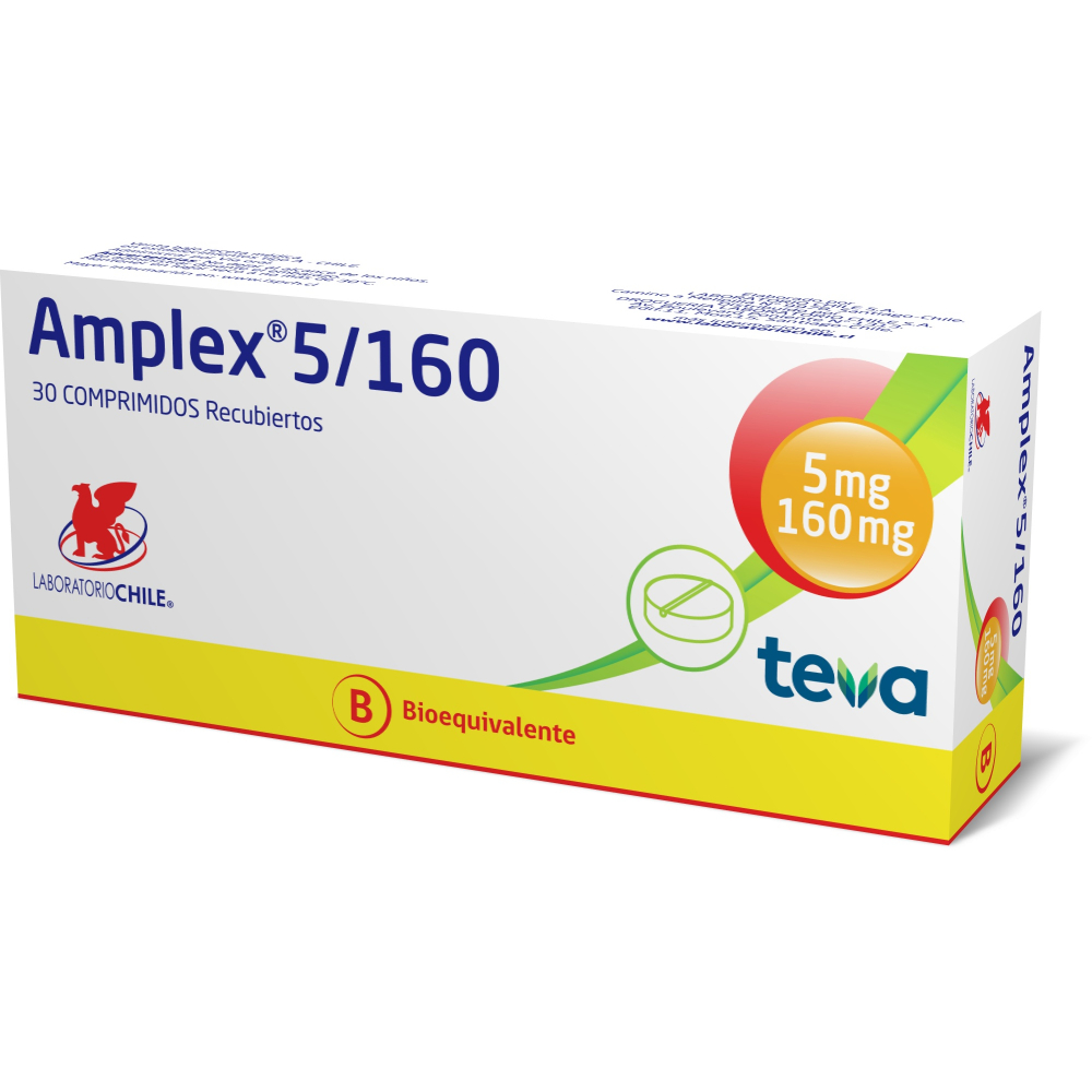 Amplex 5 mg/160 mg x 30 Comprimidos Recubiertos | Farmacias Ahumada